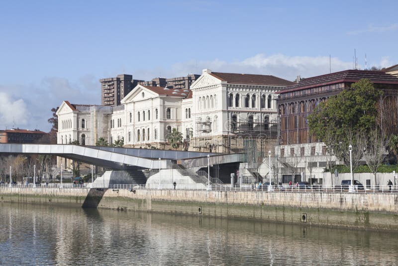 University of Deusto, Exterior Building Over Nervion River,Bilbao ...