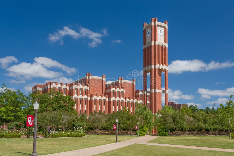 Campus Clock Tower and Bizzel Memorial Library Editorial Photography ...