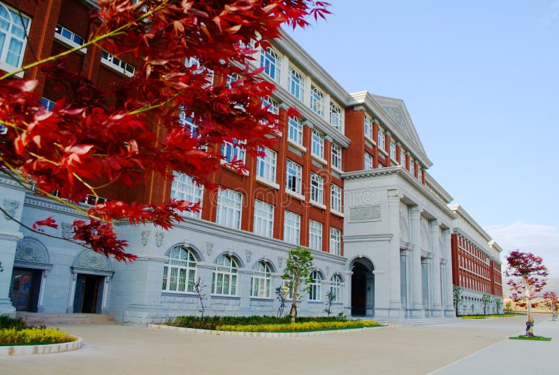 Campus college building stock image. Image of auditorium - 54657585