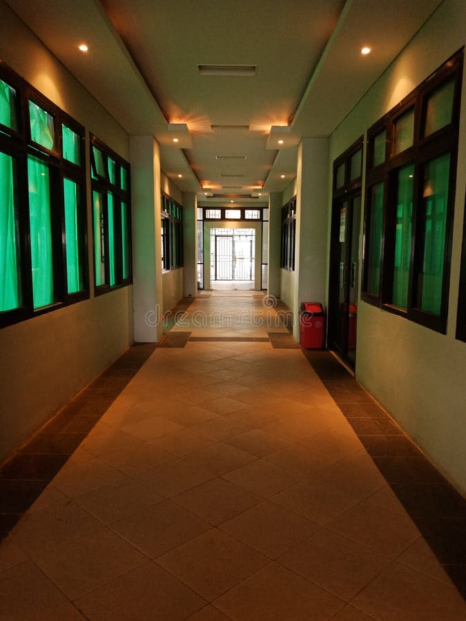 Campus Coridor Hall Wall Door Space Stock Photo - Image of hall, wall ...