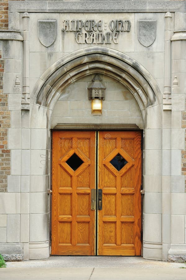 Campus door stock image. Image of private, attraction - 12832911