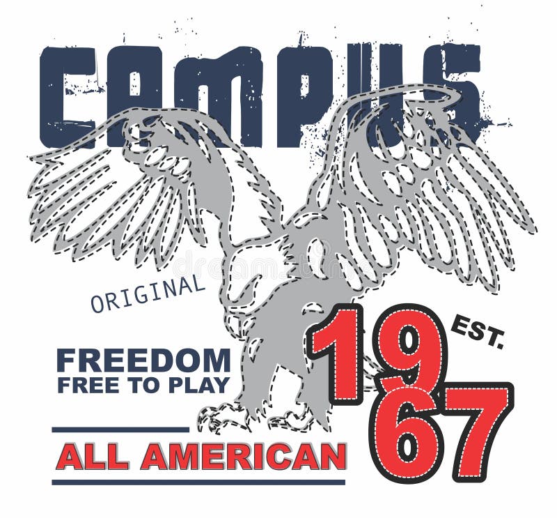 Campus Egal Print Vector Art Stock Vector - Illustration of decoration ...