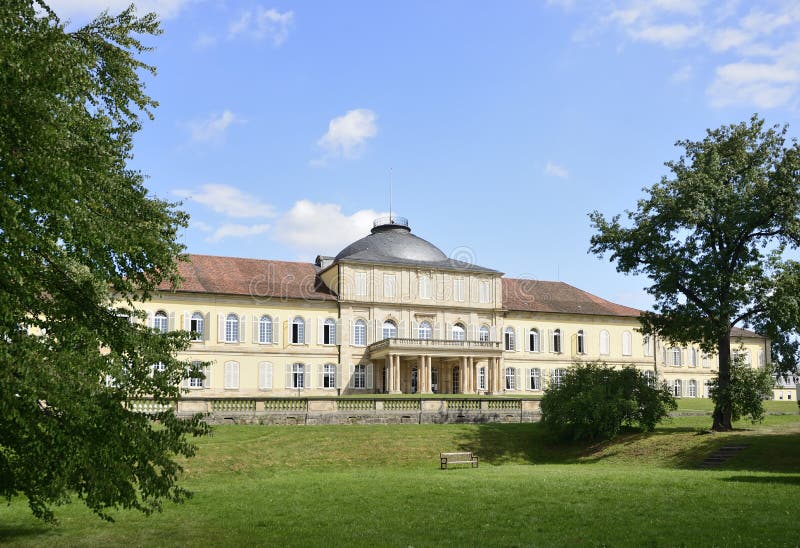 Campus Garden and Castle, Hoenheim Stock Image - Image of german ...