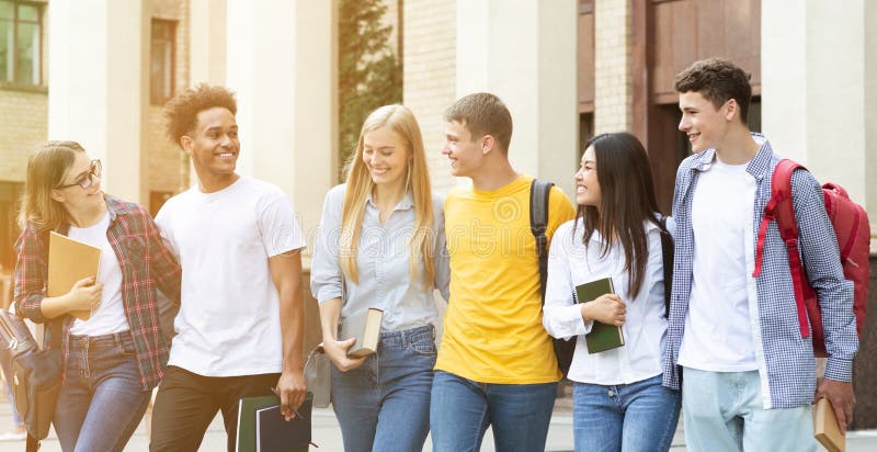 Campus Life Rhythm. Students Going To Classes Stock Photo - Image of ...