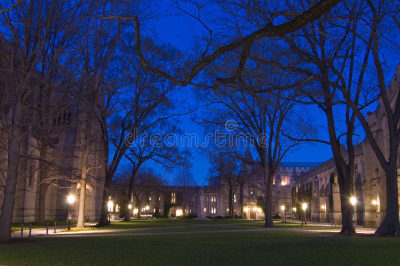 Campus at night editorial photography. Image of students - 3454467