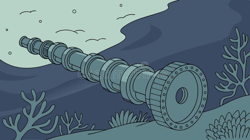 Camshaft and Abstract Telescope, Flat Vector Art, Vector Design ...