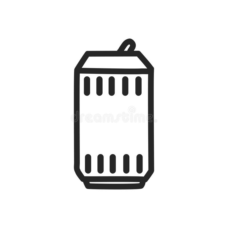 Soda can outline icon . stock vector. Illustration of container - 234339628