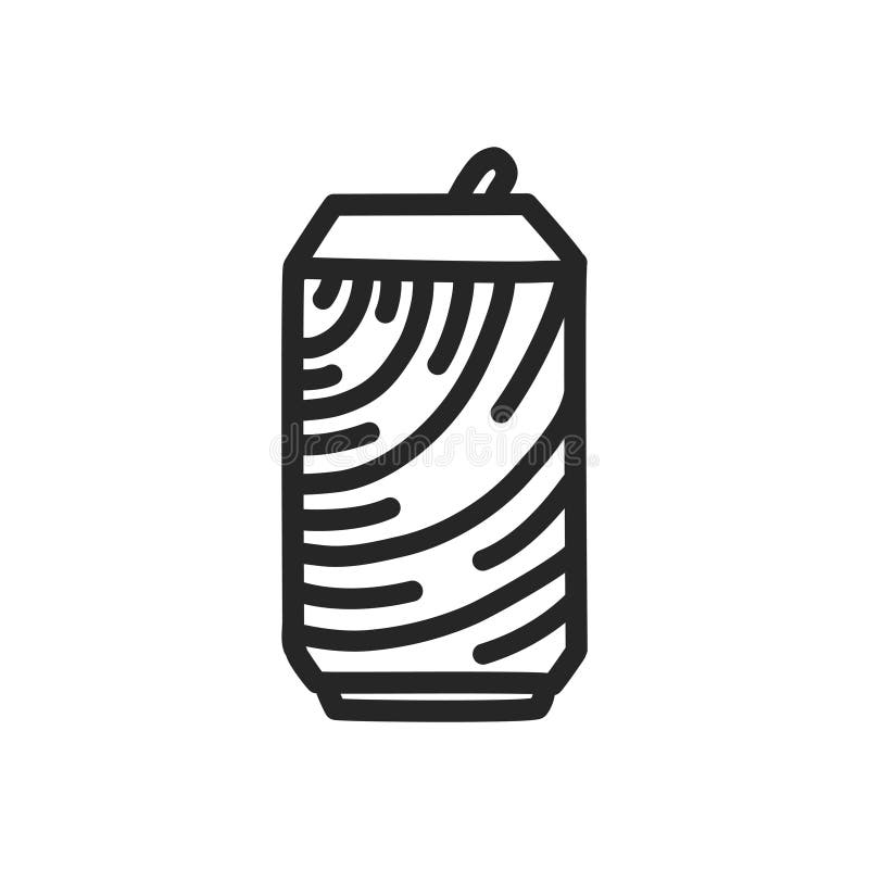 Soda can outline icon . stock vector. Illustration of alcohol - 234339642