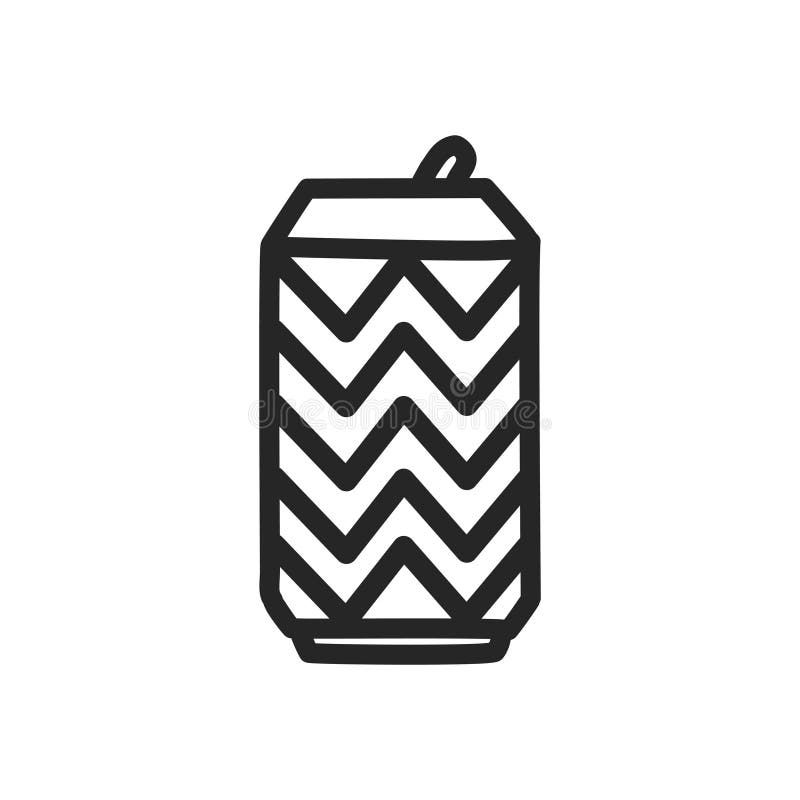 Soda can outline icon . stock vector. Illustration of black - 234339650