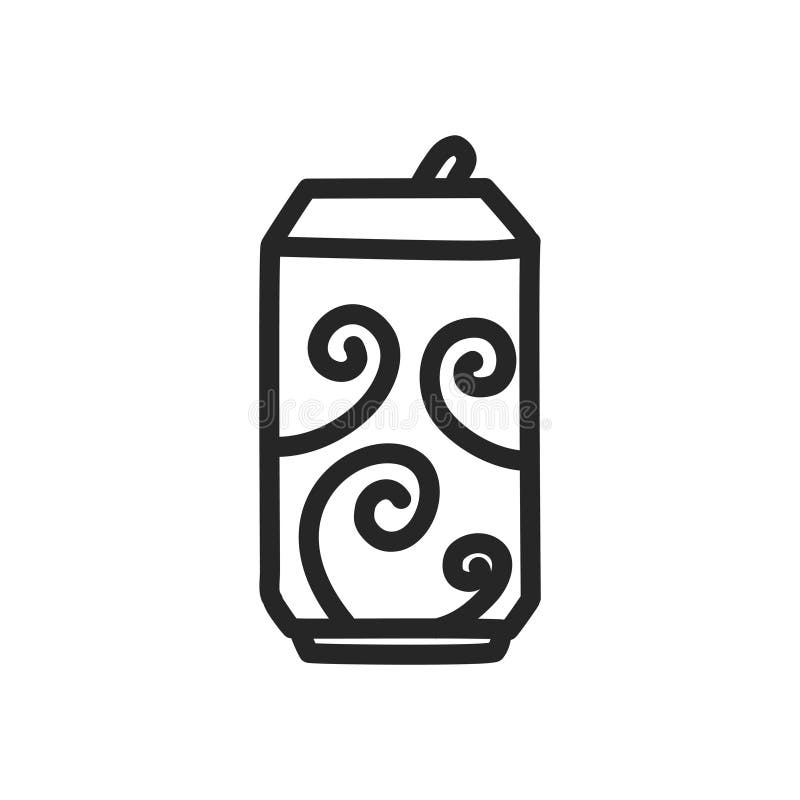 Soda can outline icon . stock vector. Illustration of cold - 234339665