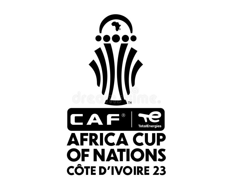 Can Ivory Coast Cup 2023 Logo Black Symbol Abstract African Cup ...