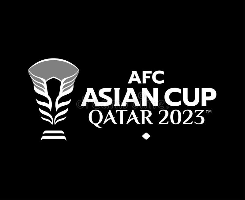 AFC Asian Cup Qatar 2023 Design Symbol Logo Black and White Abstract ...