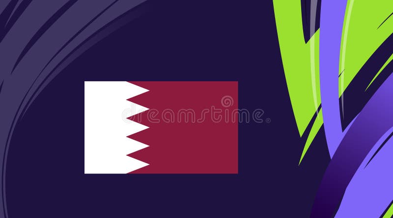 Qatar Flag Emblem Asian Nations 2023 Teams Countries Asian Stock Vector ...