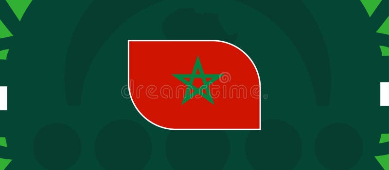 Morocco Emblem Flag African Nations 2023 Teams Countries African Stock ...