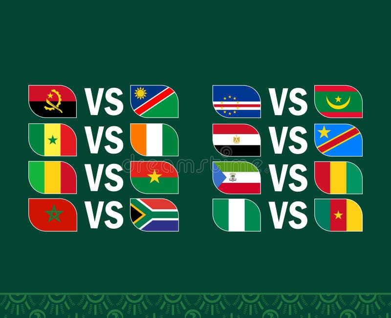 Matches Flags African Nations 2023 Emblem Teams Countries African Stock ...