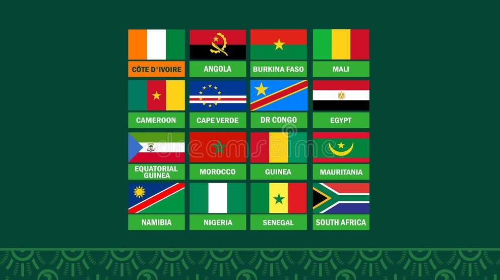 Emblems Flags African Nations 2023 Teams Countries African Football ...