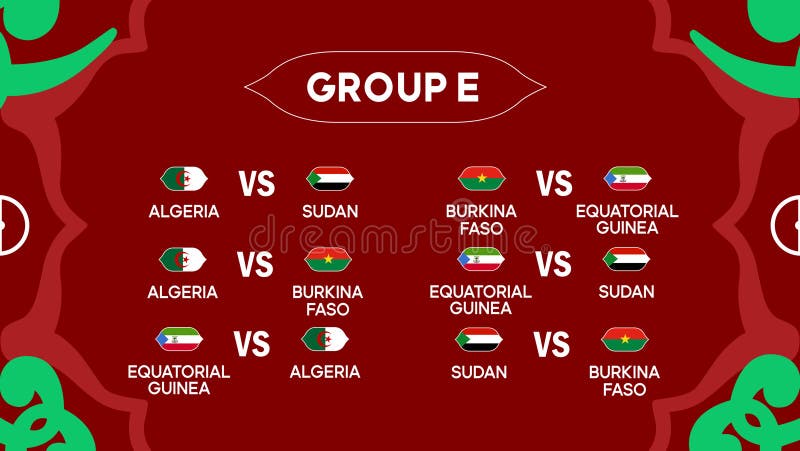 Group E Matches Teams Flags Countries Stock Illustrations – 2 Group E ...