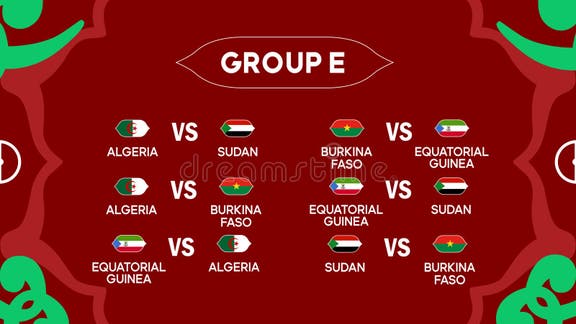 Group E Matches Teams Flags Countries Stock Illustrations – 2 Group E ...