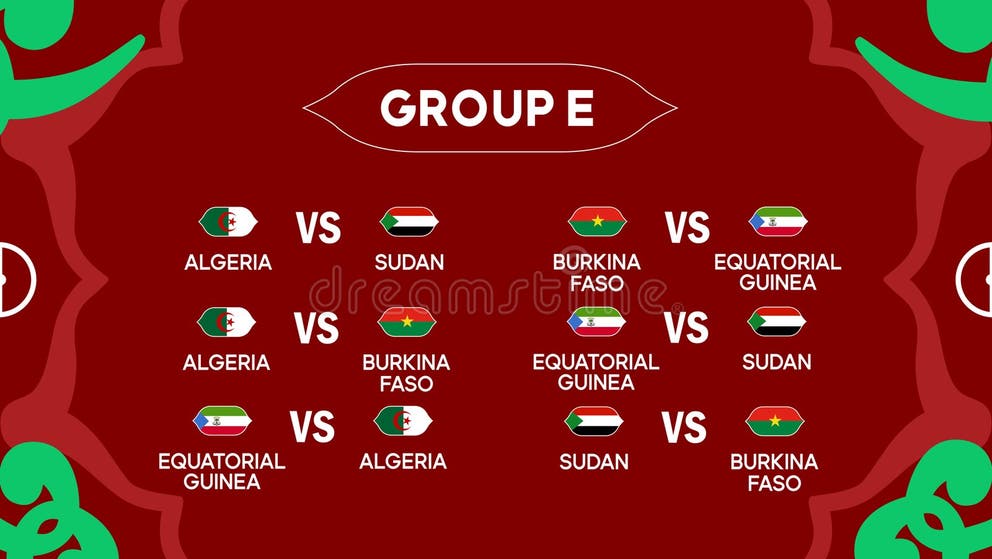 Group E Matches Teams Flags Countries Stock Illustrations – 2 Group E ...