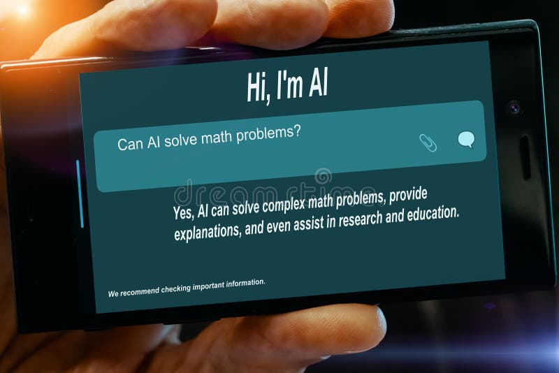 Can AI Solve Math Problems? Question for AI on Tablet Screen Stock Image - Image of assistant ...