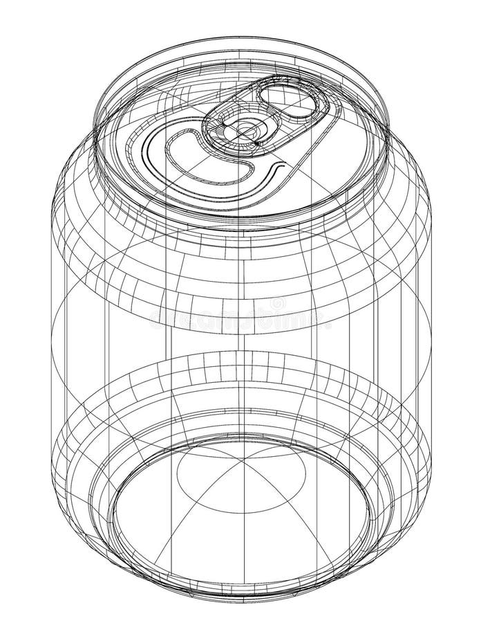 Can Architect Blueprint - Isolated Stock Illustration - Illustration of ...