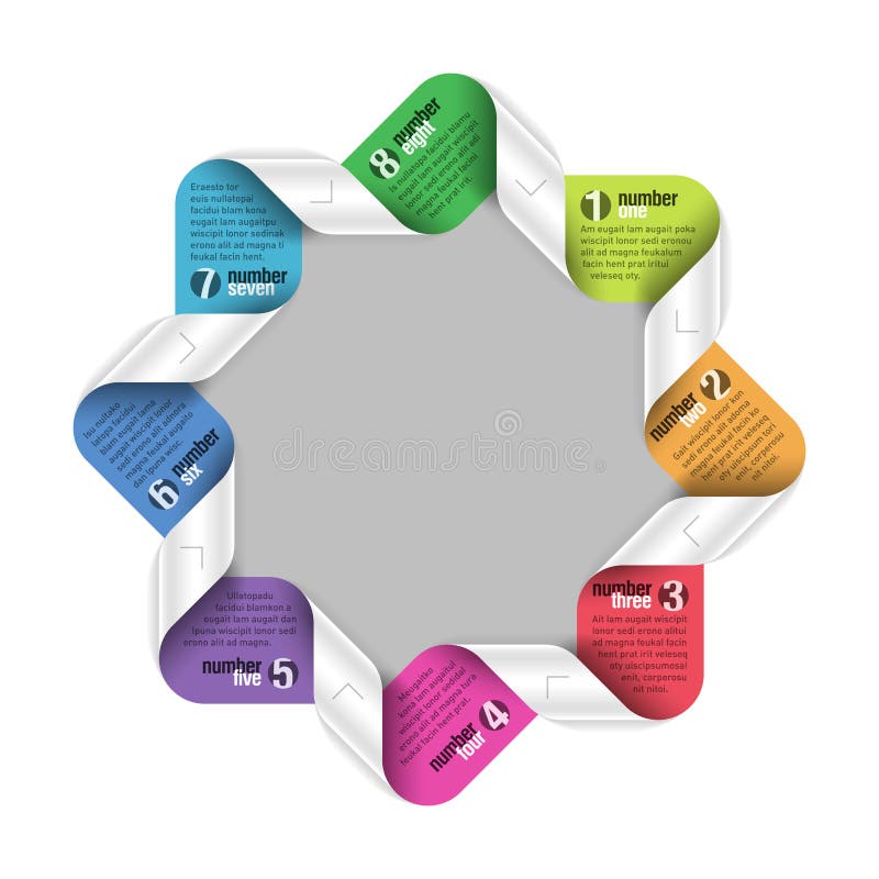 Eight Parts Cycle Design Element Stock Vector - Illustration of design ...