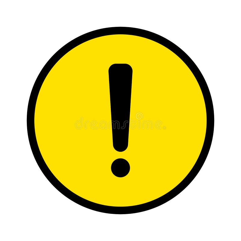 Exclamation Mark Icon in Yellow. Vector. Stock Vector - Illustration of ...