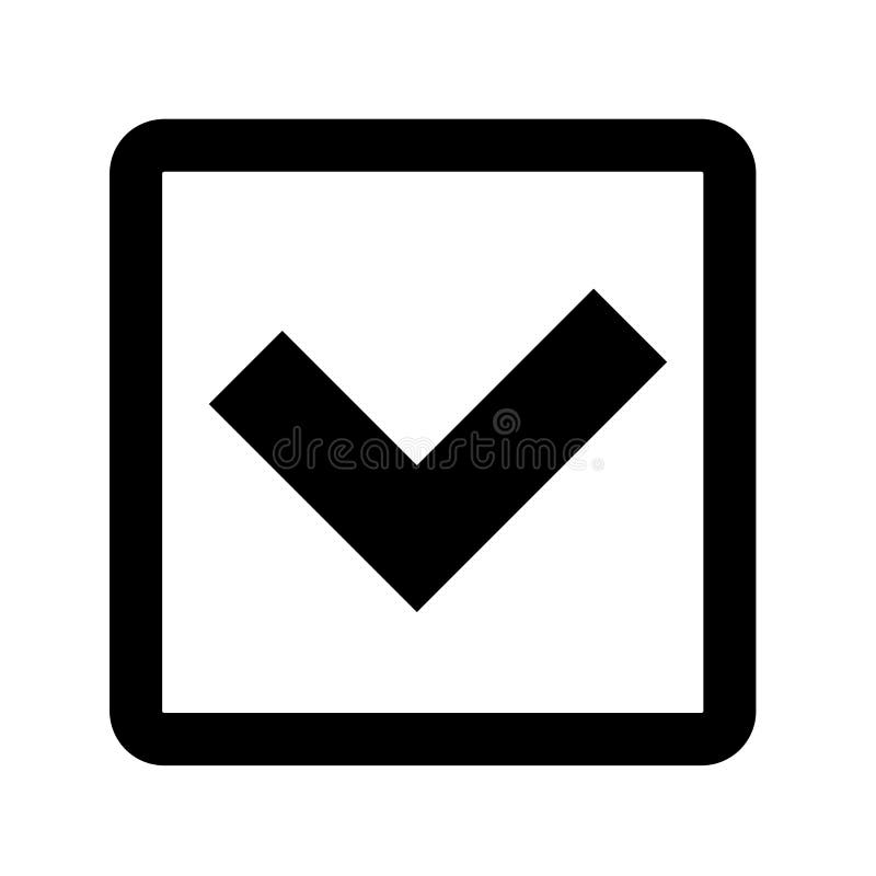 Checkbox Icon in Black and White. Vector. Stock Vector - Illustration ...