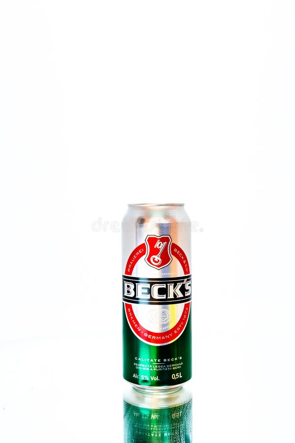 Can of Beck`s or Becks Beer in Bucharest, Romania, 2021 Editorial Photo ...