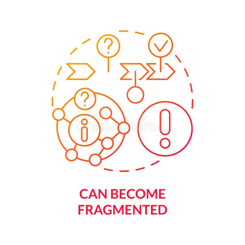 Can Become Fragmented Red Gradient Concept Icon Stock Vector ...