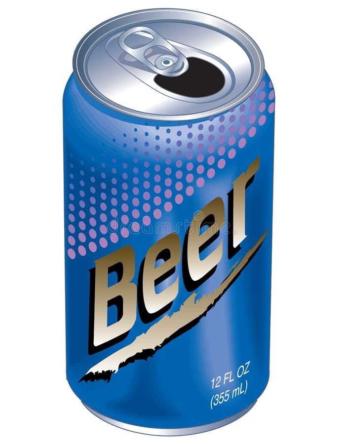 Two generic beer cans stock illustration. Illustration of cutout - 26307151