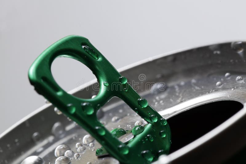 Can of beer in drops stock image. Image of drops, macro - 19551369