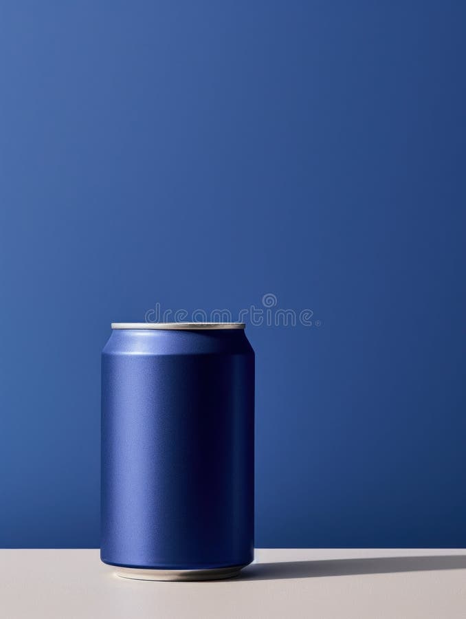 A Can of a Blue Beverage Sitting on Top of the Table, AI Stock Photo ...