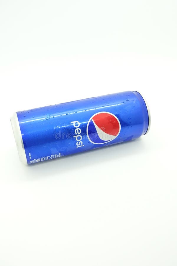 A Can of Blue Pepsi Against Isolated Editorial Photo - Image of ...