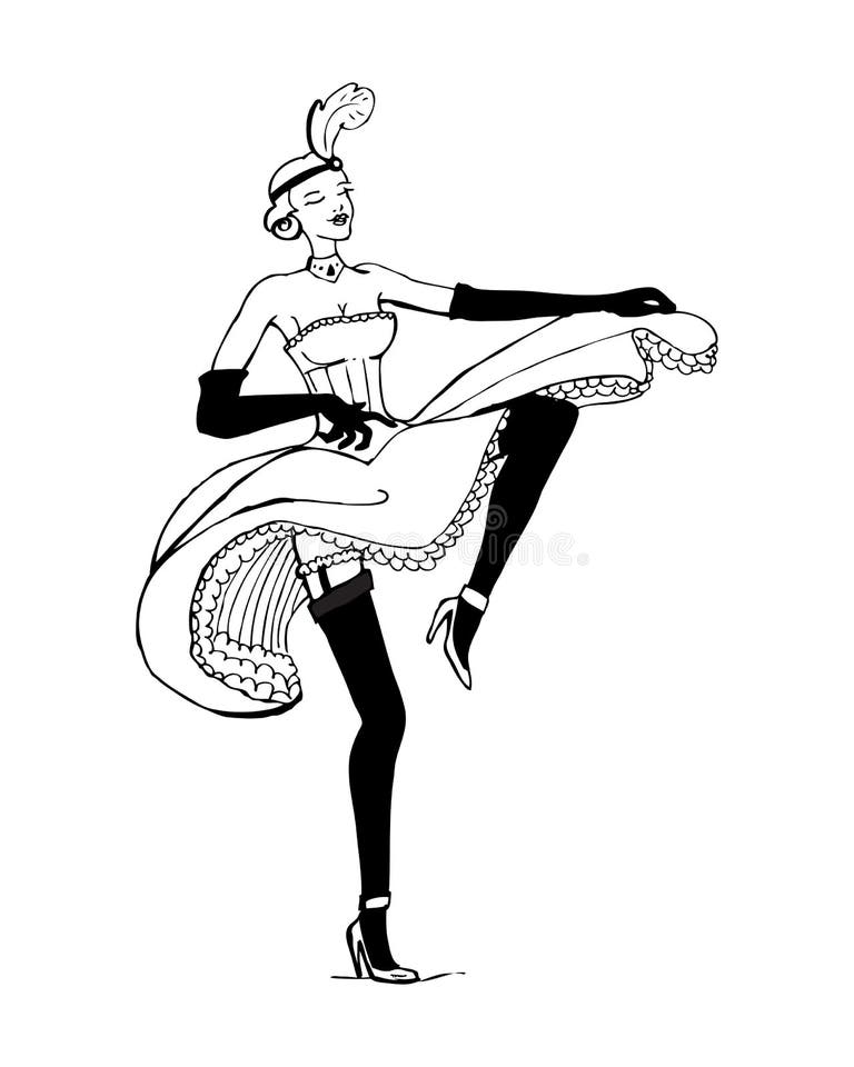 Can Can Dancer Stock Illustrations – 1,719 Can Can Dancer Stock ...