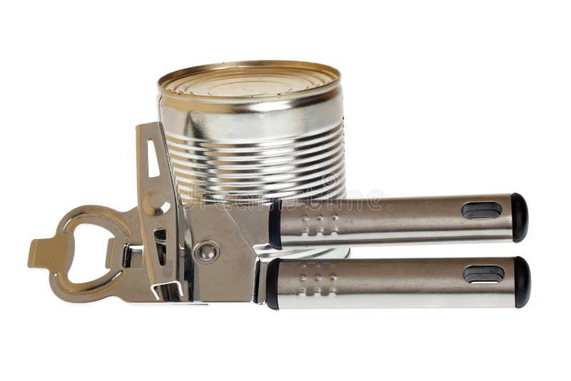 Can with can opener stock image. Image of tool, preserve - 16758761