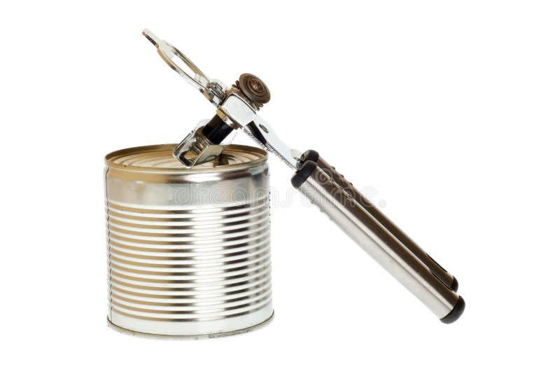 Can with can opener stock photo. Image of food, stainless - 17570116