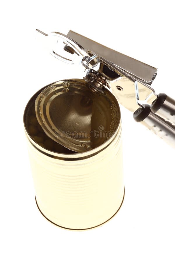Can with can opener stock image. Image of cooking, container - 24831131