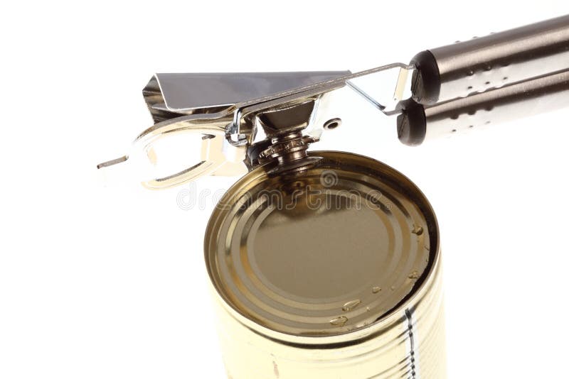 Can with can opener stock image. Image of implement, canned - 28209333