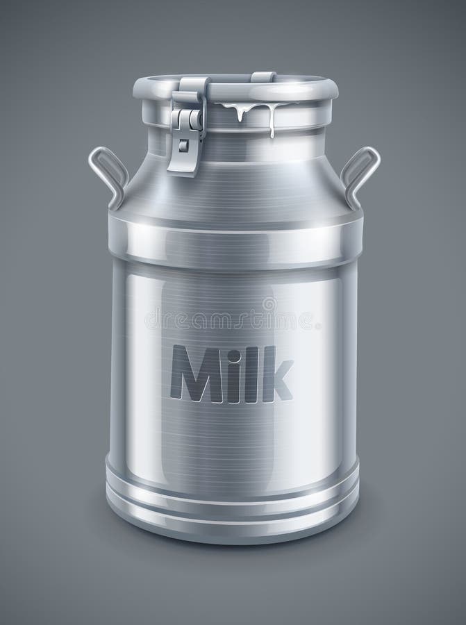 Can Container for Milk Vector Stock Vector - Illustration of drink ...