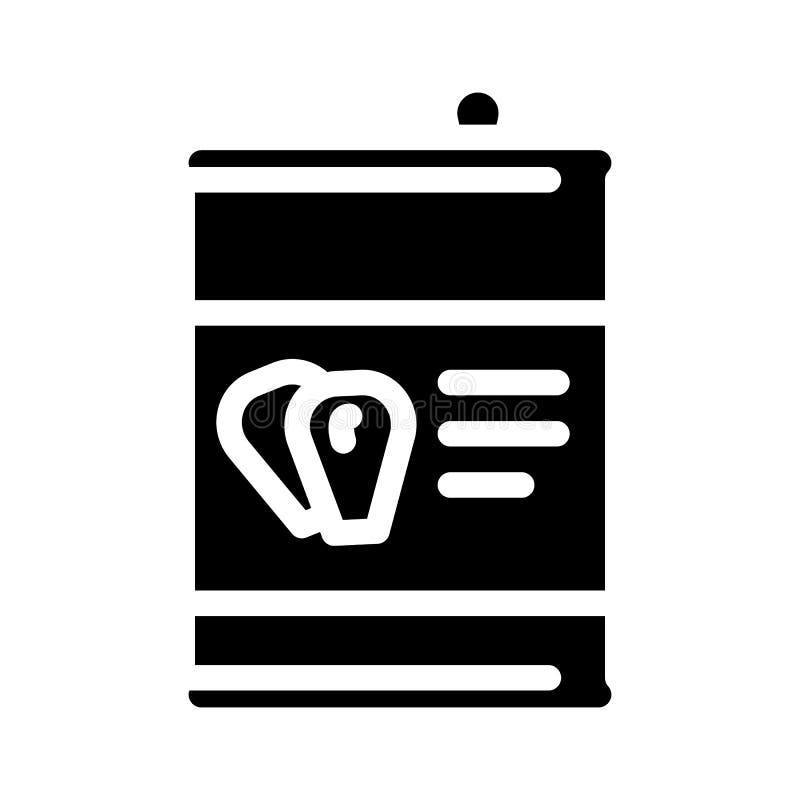 Can Corn Glyph Icon Vector Illustration Stock Vector - Illustration of ...