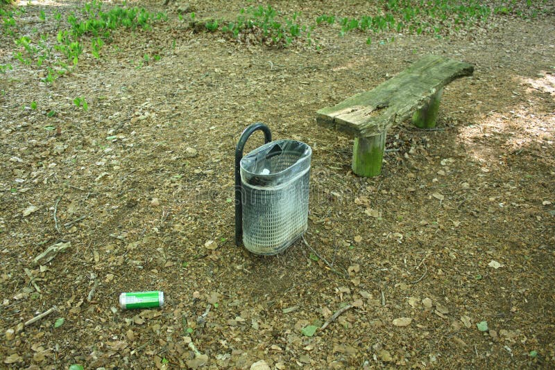 A Fallen Trash Can for Paper. Scattered Paper Lumps. Beautiful ...