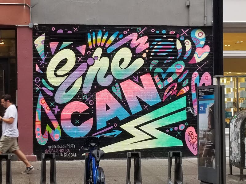 She Can editorial stock image. Image of feminist, graffiti - 146918319