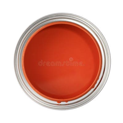 Can filled with red paint stock image. Image of glossy - 3541209