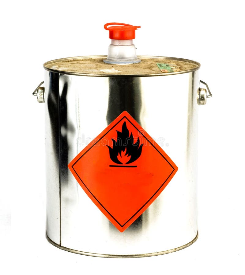 Metal Flammable Liquid Can stock photo. Image of container - 14616606