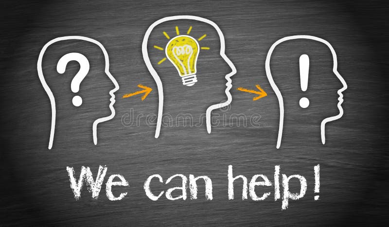 We can help stock illustration. Illustration of ideas - 37086899