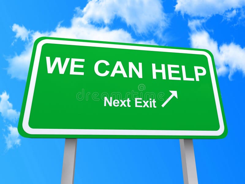 We can help sign stock illustration. Illustration of angle - 26703464