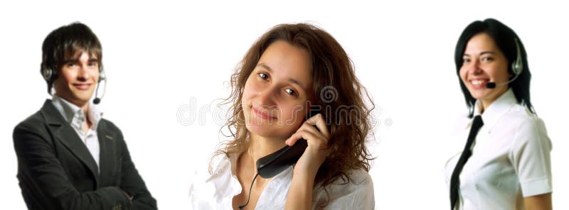 Can we help you? stock image. Image of group, miss, operator - 5572777