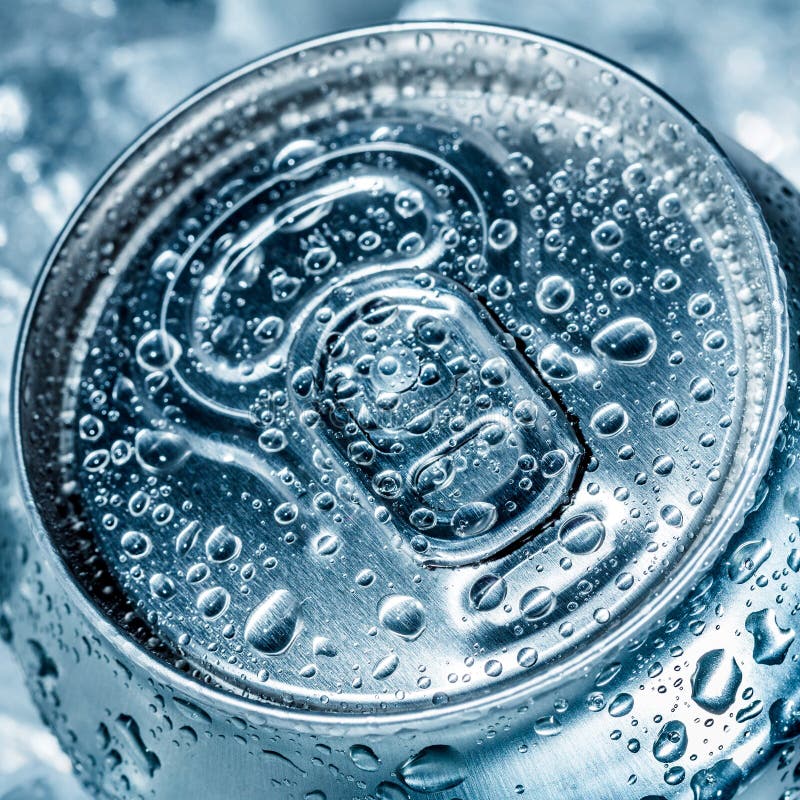 Can on ice stock photo. Image of aluminum, delicious - 64756646