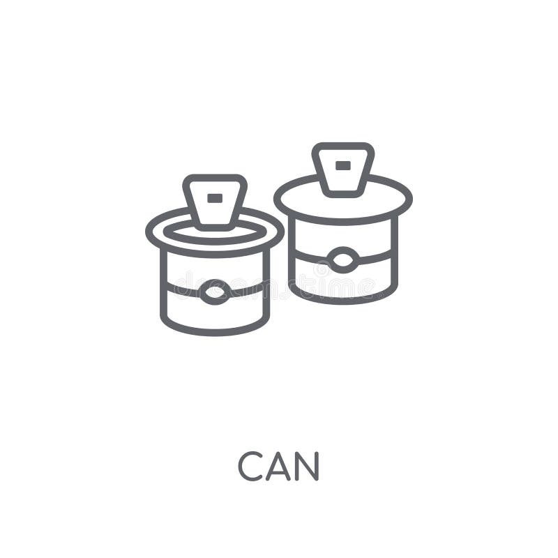Can Linear Icon. Modern Outline Can Logo Concept on White Backgr Stock ...